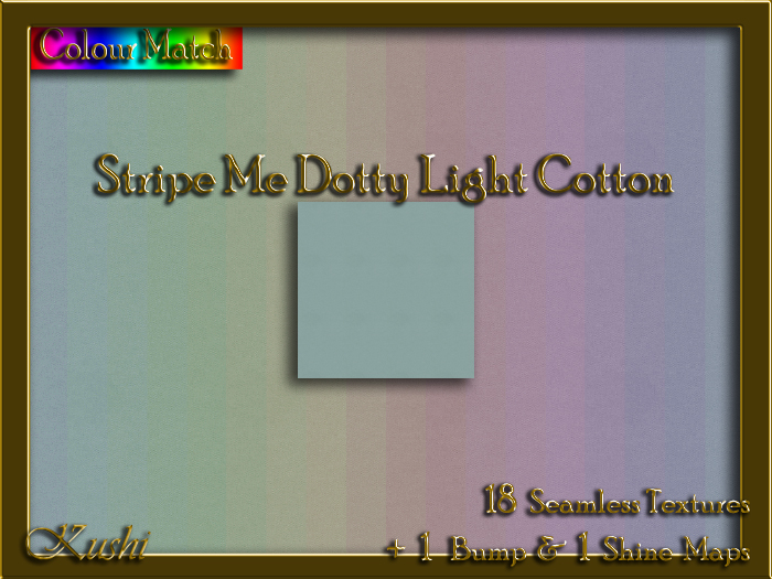 Second Life Marketplace - Stripe Me Dotty Light Cotton Solids Seamless Texture Set